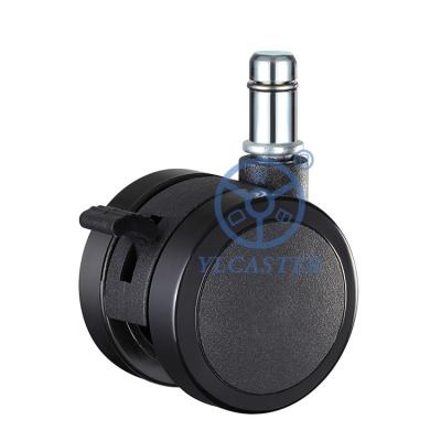 China 2'' Furniture Casters M11x22mm Grip Ring Stem Twin Wheel Lockable for sale