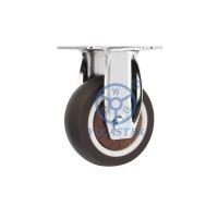 China 2 Inch Slim Furniture Wheels Rigid Plate Thermplastic Rubber Caster Wheels for sale