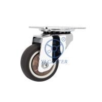 China 38mm Furniture Casters Small Silent Wheel Swivel Plate Coffee Machine Caster Wheels for sale