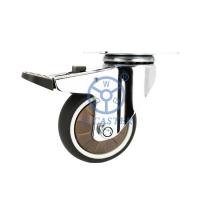 China 38mm Furniture Casters Small Silent Wheel Swivel Plate Coffee Machine Caster Wheels for sale