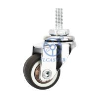 China Soft Furniture Casters Total Lock Brown Wheel Swivel TPR Mobile Market Stall Casters for sale