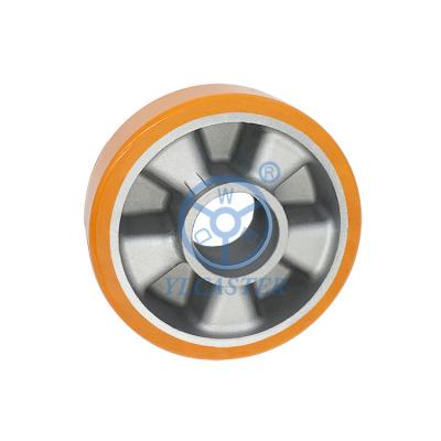 China 6 Inch Polyurethane Flat Single Wheels For Heavy Duty Industrial Casters for sale