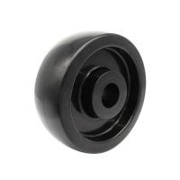 China 200x50mm Heavy Duty Casters Solid Black Wheel Swivel Plate Glass Filled Nylon for sale
