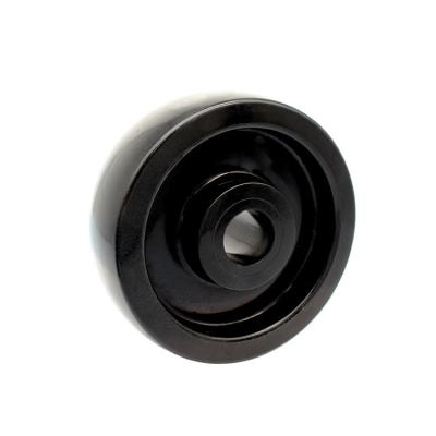 China High Load Capacity Red Polyurethane Heavy Duty Casters Dual Ball Bearings for sale