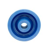 China 5 Inch Polyurethane Wheel Blue PU Heavy Duty Industrial Trolley Wheel Casters for sale