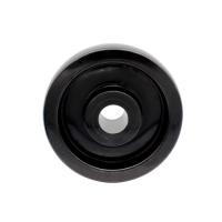 China 200x50mm Heavy Duty Casters Solid Black Wheel Swivel Plate Glass Filled Nylon for sale
