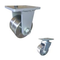 China 10x2 Inch Forged Steel Super Heavy Duty Casters Solid Twin Wheel Double Ball Bearing for sale