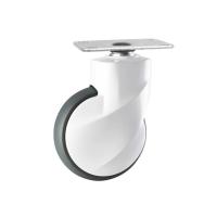 China 70KG Soft Wheel Top Plate Swivel 75mm Castor Wheels For Hospital Beds Without Brakes Supplys for sale