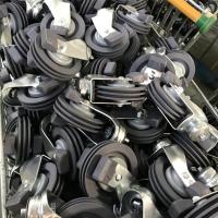 China M12x15mm Threaded Stem Polyurethane Wheel 5 Inch Shopping Trolley Castors Supplys YLcaster for sale