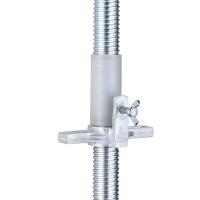 China Red Nylon Scaffolding Wheels 8 Inch Solid Steel Long Threaded Stem 2200LBS Swivel Scaffold Casters Adjustable for sale