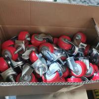 China 154LBS Medium Duty Casters With Covers 4 Inch Soft Silent Wheels Ball Bearing Swivel Plate for sale