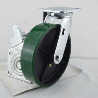 China 1188LBS Iron Core Polyurethane Heavy Duty Casters 360° Rotating 8x2 Inch PU Tread Swivel Trolley Wheels for sale