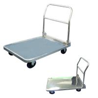 China stainless steel platform pushing trolley with 300-500kg Load Capacity for sale