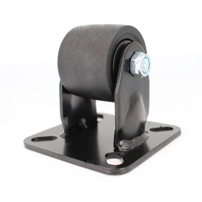 China Low Height Rigid Plate Nylon Casters 2 Inch Heavy Duty Low Profile Solid Wheels for sale