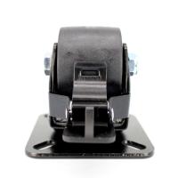 China 350KG Swivel Lock Low Profile Casters 50x38mm Solid Nylon Wheels For Industrial Machine for sale