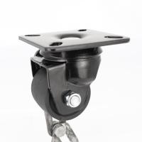 China High Cpacity Top Plate Swivel 2 Inch Black Nylon Casters Low Profile Machine Wheels for sale