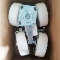 China 150x50mm Solid Wheel Pivoting Locking Nylon Casters Heavy Duty OEM for sale