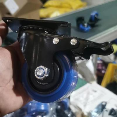 China Side Lock Medium Duty Casters in Gray for Heavy Load Capacity and Durability for sale