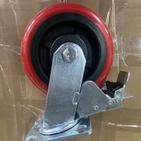 China Heavy Duty Zinc Painted Casters With Polyurethane Wheels Up To 837lbs Load Capacity Dual Ball Bearings for sale