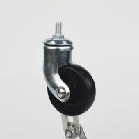 China 60mm Black Plastic Small Trolley Wheels M8 Threaded Stem Swivel Solid Food Cart Casters Manufacturer YLcaster for sale