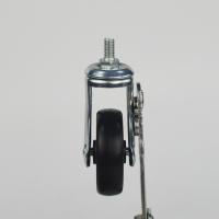 China 60mm Black Plastic Small Trolley Wheels M8 Threaded Stem Swivel Solid Food Cart Casters Manufacturer YLcaster for sale