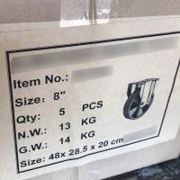 China 200mm Rigid Plate Silent Wheels Hight Capacity Aluminium PU Casters European Type for sale