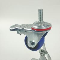 China M12 Threaded Stem2 Inch Soft TPR Swivel Casters With Brakes High Load Small Wheels OEM for sale