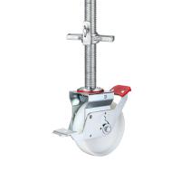 China OEM Solid Steel Stem Nylon scaffolding Casters Adjustable Industrial Caster Wheel for sale