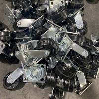 China 4 Inch 5 Inch 6 Inch 8 Inch Solid Black High Heat Casters Heavy Duty Heat Resistant Caster Wheels Swivel for sale