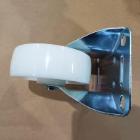 China 4 Inch Top Plate Rigid Type Nylon Swivel Castors White Directional Solid Wheel Castor Wheels Industrial for sale