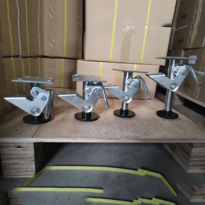 China 5 Inch Amercian Type Floor Locks For Industrial Carts Retractable Lifters for sale