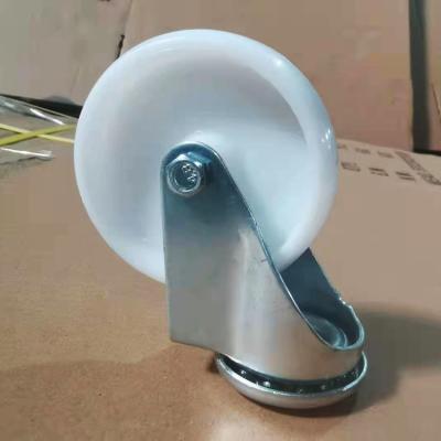 China 2 Inch Swivel White Plastic Castors Light Duty PP Wheels Bolt Hole for sale