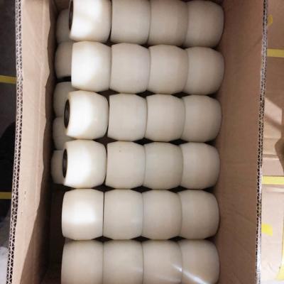 China 80x60mm White Plastic Pallet Truck Back Wheels Solid Bearing Wheels For Hand Forklifts OEM for sale