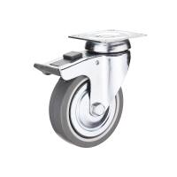 China Light Duty Thermoplastic Rubber Caster Wheels 4 Inch Diameter Swivel TPR Casters for sale