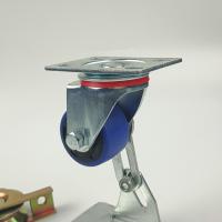 China Light Duty Solid Rubber Casters 2 Inch Blue TPR Swivel High Load Caster Wheels for sale