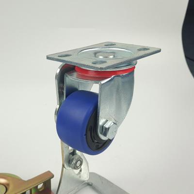 China Light Duty Solid Rubber Casters 2 Inch Blue TPR Swivel High Load Caster Wheels for sale