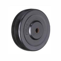 China 3 Inch Solid Rubber Caster Swivel Plate Black Wheel Casters For Small Trolley Carts for sale
