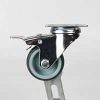 China Light Duty Grey Steel Casters Total Lock Swivel 19-24mm Wheel Plain Bearing -20 To 100.C for sale
