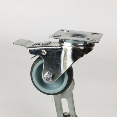 China Industrial Light Duty Casters Grey Smooth Wheel Tread Plastic Core Up To 144 Lbs for sale