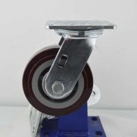 China 5 Inch Heavy Duty Polyurethane Casters Swivel Plate Soft Industrial Trolley Wheels Wholesale for sale