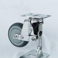 China 4 Inch TPR Spring Casters 220LBS Capacity Spring Loaded Caster Wheels For Pallets for sale