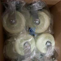 China 6 Inch Heavy Duty Swivel Castors With White Plastic Wheels Ball Bearing for sale