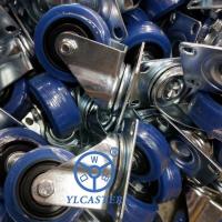 China Ball Bearing Medium Duty Casters Zinc Plated Side Lock Brake 180 F Temperature Range for sale