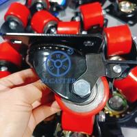 China 2 Inch Heavy Duty Iron PU Low Profile Casters High Quality Machine Caster Wheels for sale
