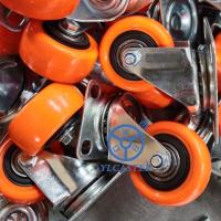 China Light Duty Casters Zinc Plated Wheel Orange Industrial Caster Supplier for sale