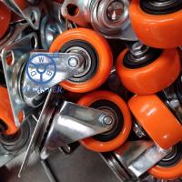 China Light Duty Casters Zinc Plated Wheel Orange Industrial Caster Supplier for sale