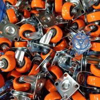 China Light Duty Casters Zinc Plated Wheel Orange Industrial Caster Supplier for sale