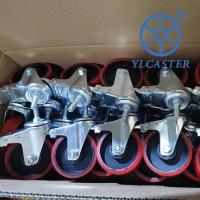 China 3 Inch Swivel Locking Cast Iron Polyurethane Castors Durable Iron PU Wheels for sale
