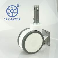 China 5 Inch Polyurethane Central Control Castors Central Lock Medical Bed Wheels for sale