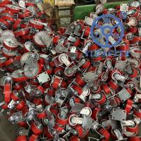 China 4 Inch 5 Inch 6 Inch 8 Inch Iron Polyurethane Caster Wheels Heavy Duty for sale